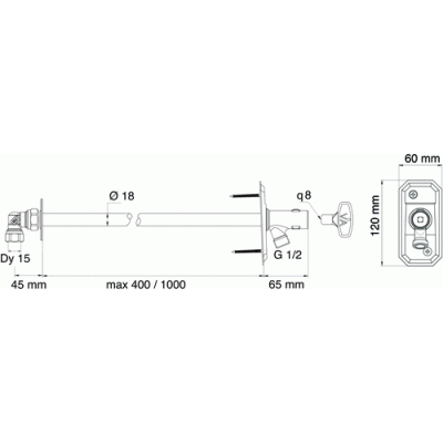 Gustavsberg Utekran, drenerende, 400 mm - 1495,- - Vannventiler ...