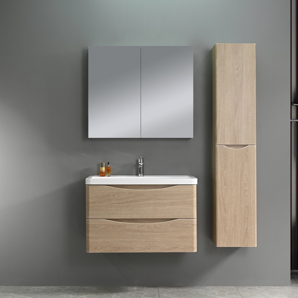 Baderomsmøbler Barcelona 80 cm - Imitert tre - SALG -10% - 6895 ...